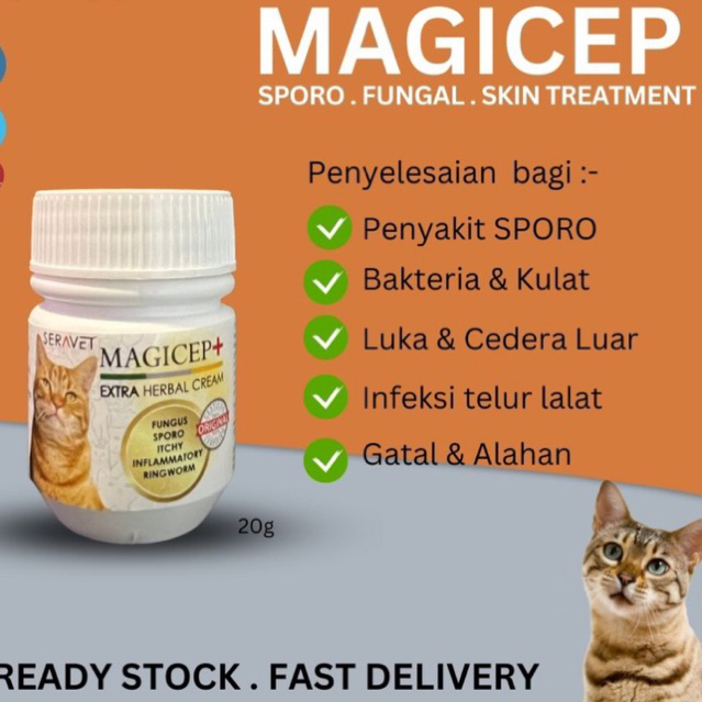 Krim kurap kucing (Magicep herbal cream 20g) | Shopee Malaysia