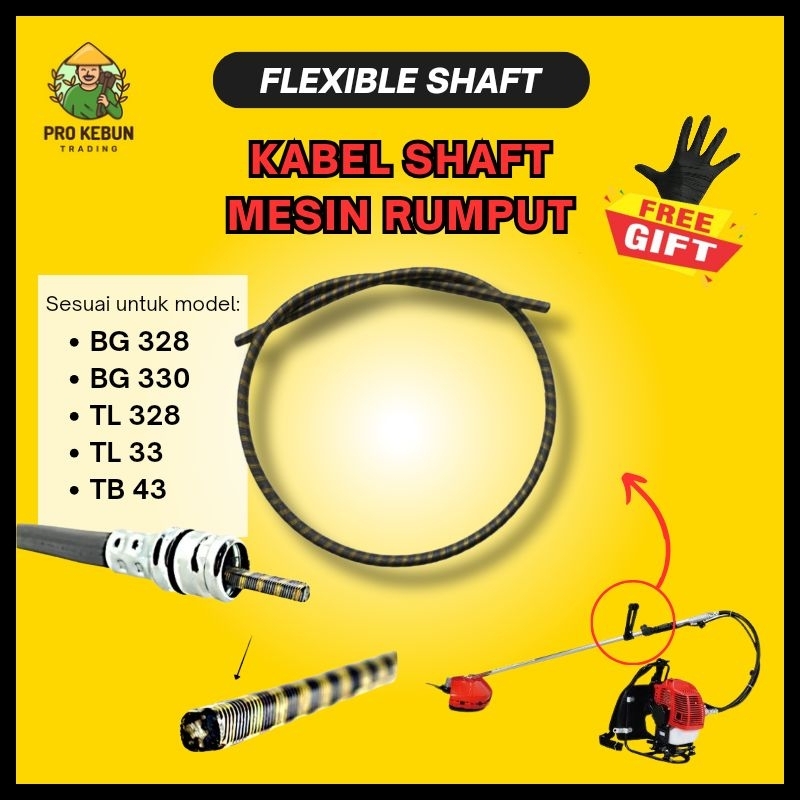 Cable Shaft Brushcutter Kabel Mesin Rumput Spare Part Mesin Rumput BG ...