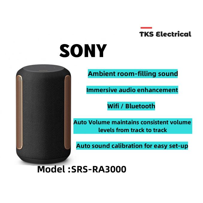 SONY SRS-RA3000 Premium Wireless Speaker with Ambient Room-filling ...