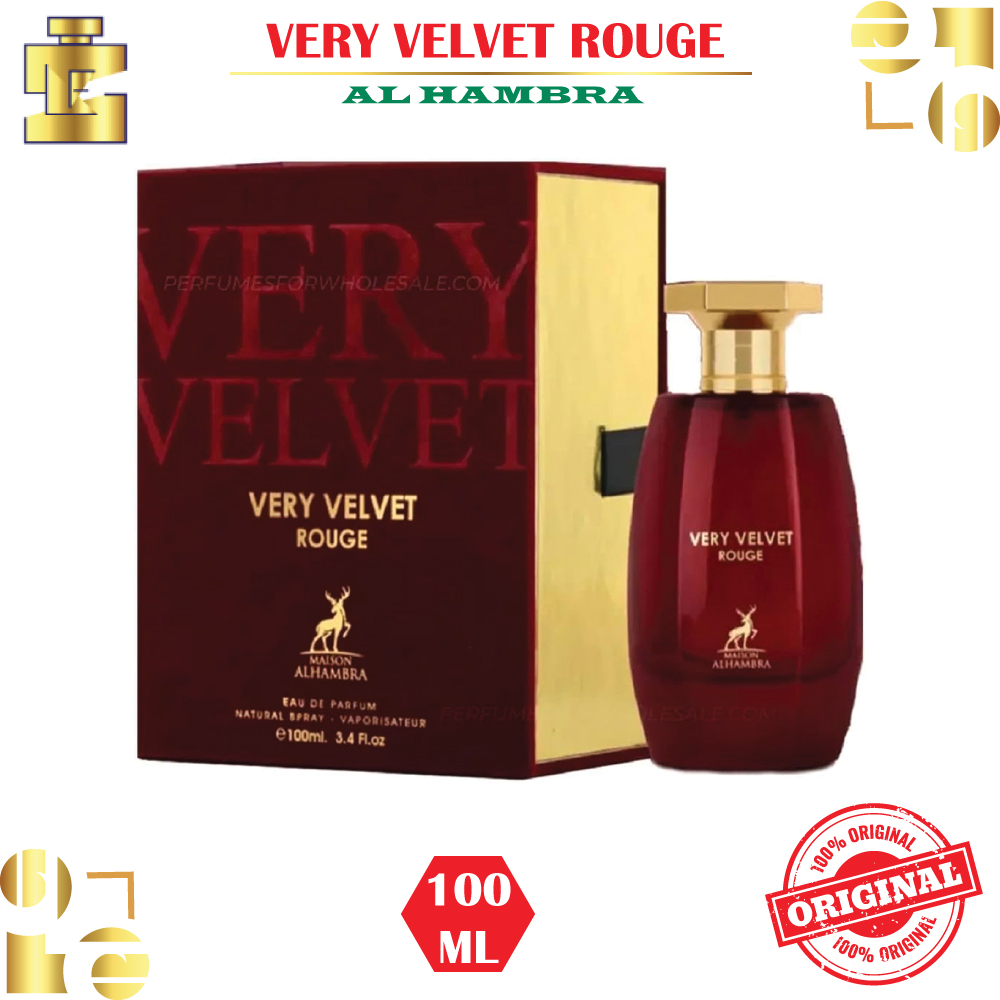 MAISON ALHAMBRA VERY VELVET ROUGE PERFUME FOR MEN & WOMEN 100 ML EDP ...