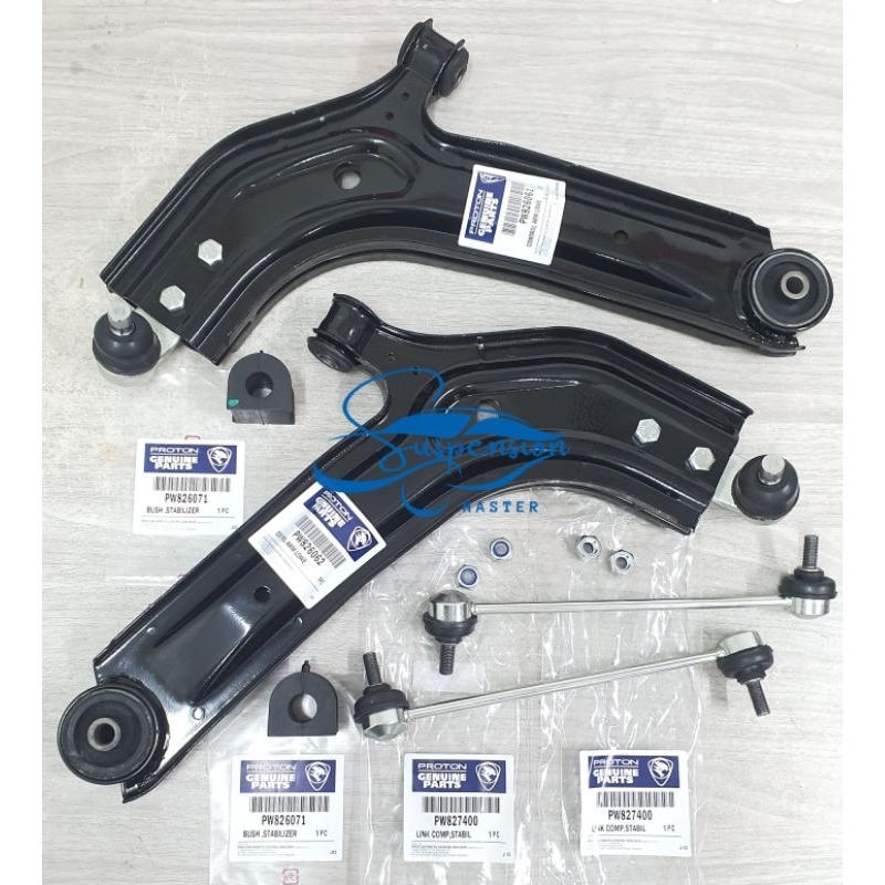 (PROTON) 6 IN 1 SET - FRONT LOWER ARM /STABILIZER BUSH/ STABILIZER LINK ...