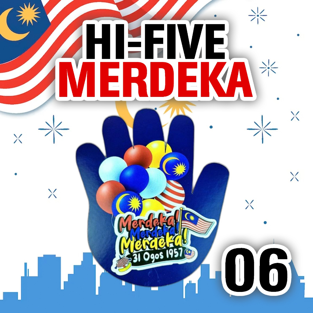 Hi-Five Merdeka / Tangan Merdeka / Props tangan / Design merdeka ...