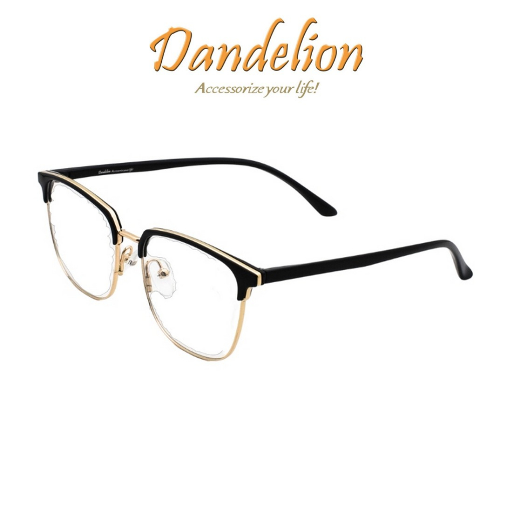 Dandelion Browline Square Slim Temple Blue Light Filtered Glasses [6325 ...