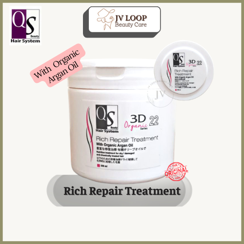 QS 3D 22 RICH REPAIR Treatment with Organic Argan Oil Hair Repair ...