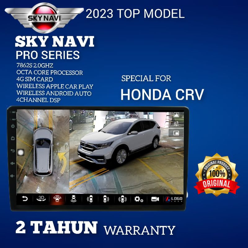 HONDA CRV 2012-2019 CAR ANDROID PLAYER WITH 360 BIRD VIEW CAMERA ...