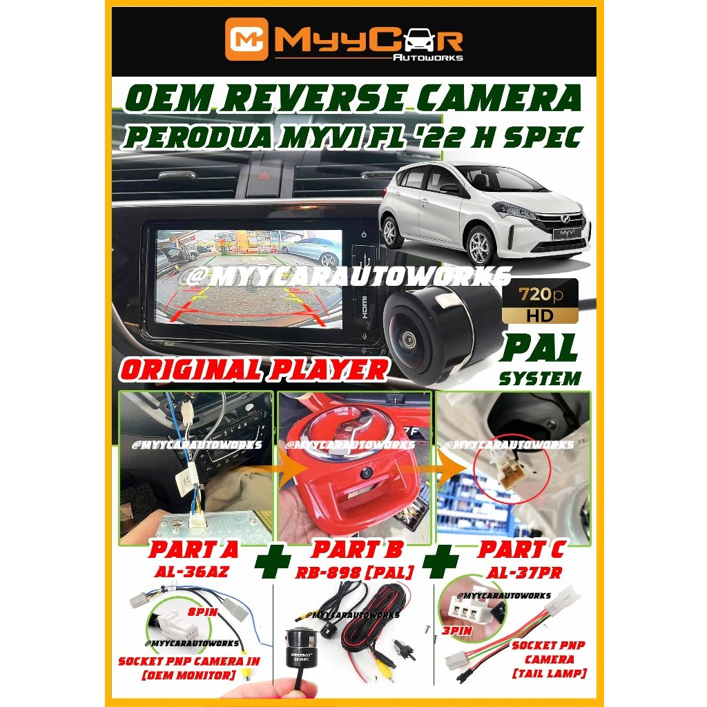 Perodua MYVI GEN 3 FL 2022 2023 H Spec PAL System HD 720p Reverse ...