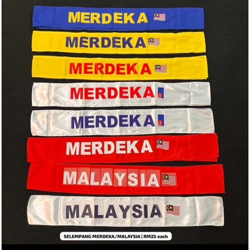 Kain SELEMPANG MERDEKA & MALAYSIA Custom kanak2 | Shopee Malaysia
