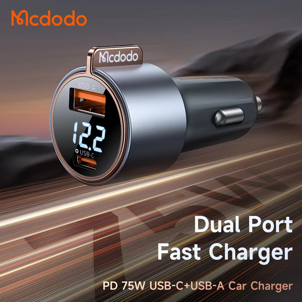 MCDODO CC-369 75W Car Charger / PD3.0 + QC Super Fast Quick Charging / Digital Display | Shopee ...