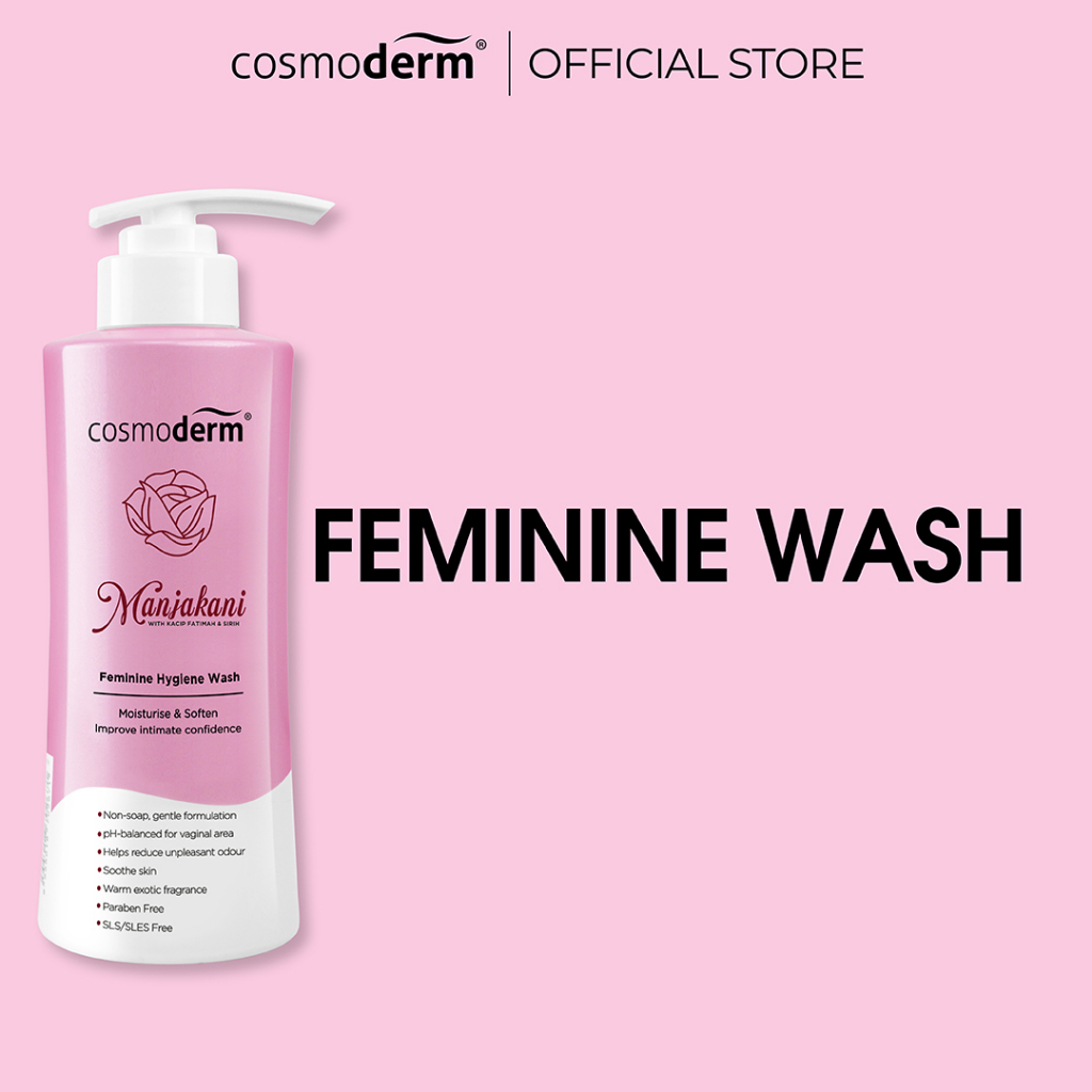 Cosmoderm Manjakani Feminine Hygiene Wash (375ml) | Shopee Malaysia