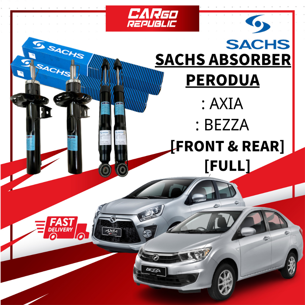 Sachs Perodua Axia Bezza Absorber Full Set / Front (DEPAN) / Rear ...