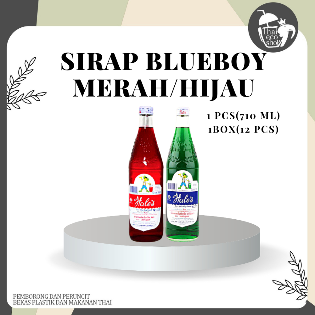 HALE's Blueboy Syrup Thailand Sirap Perisa Red Sala dan Green Soda (710 ...