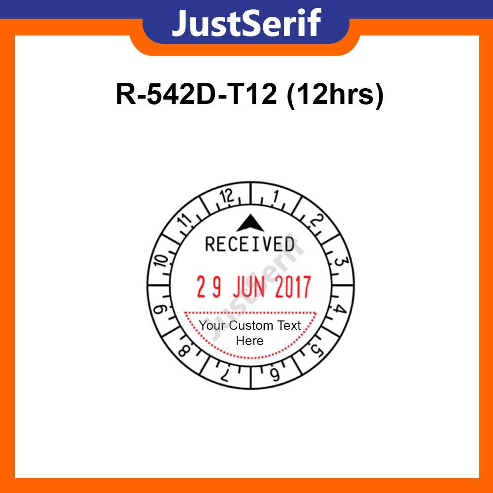 Shiny Self Inking Stamp (With Date & Time) R542D-T24 (24hours) R542D-T12 (12hours) | Shopee Malaysia