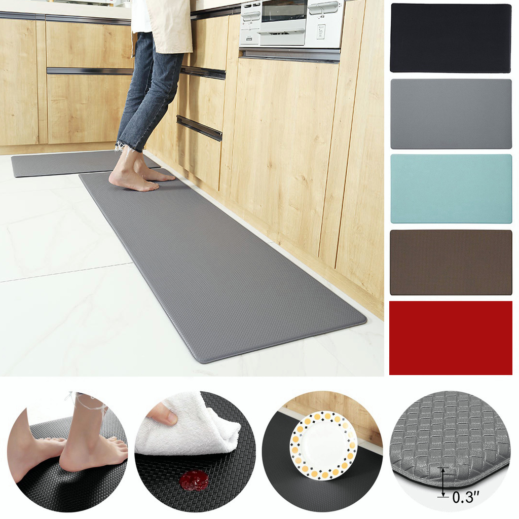 PU Mat Anti Slip Mat Kitchen Floor Mat Rug Kitchen Carpet Alas Kaki ...