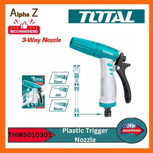 TOTAL Plastic Trigger Nozzle, Adjustable 3 Different Spray Patterns ...