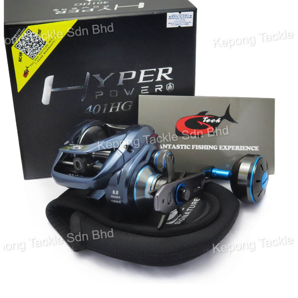 G-TECH fishing reel HYPER POWER SW401HG Jigging BC Reel With 1 Year ...