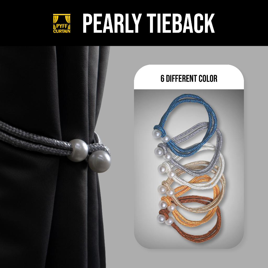 PYFF CURTAIN | PEARLY TIEBACK tali langsir modern, curtain tieback ...