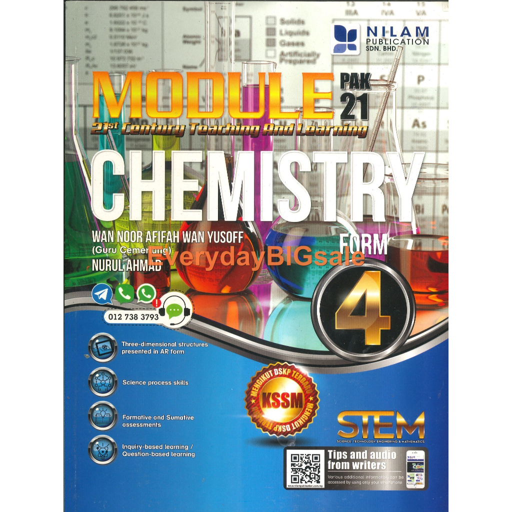NILAM MODULE PAK 21 CHEMISTRY FORM 4 KSSM SEMAKAN | Shopee Malaysia