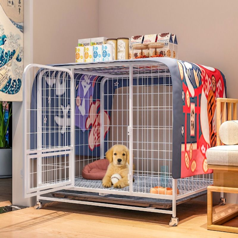 Dog Crate Small Dog Indoor Pet Dog Cage Medium Kennel Teddy with Toilet ...
