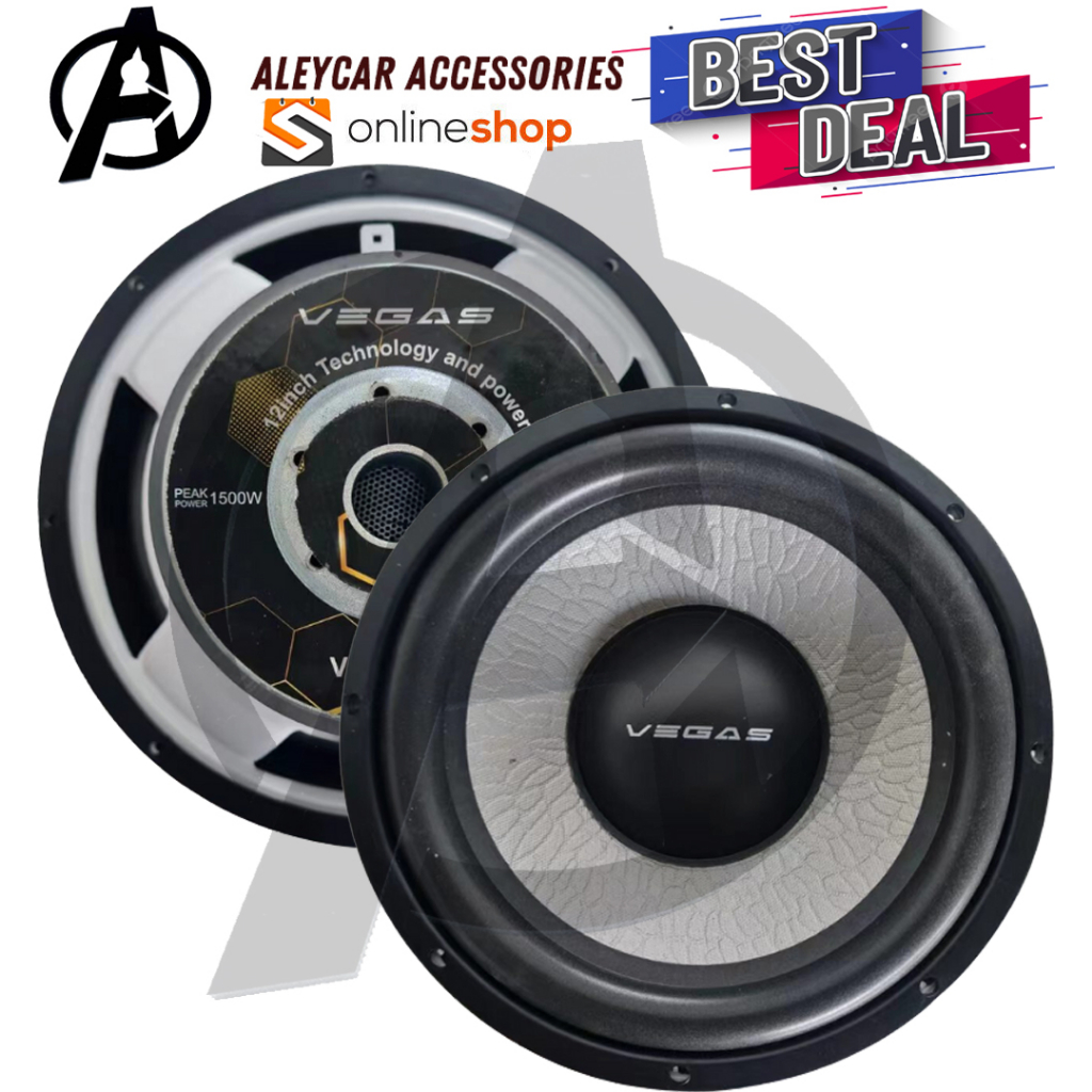 WM-W1204 VEGAS 1500W Single Coil Double Magnet Sub Woofer | Shopee Malaysia