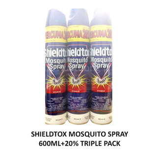 Shieldtox Mosquito Spray Aerosol 600ml+120ml FOC20% Twin Pack/Triple ...