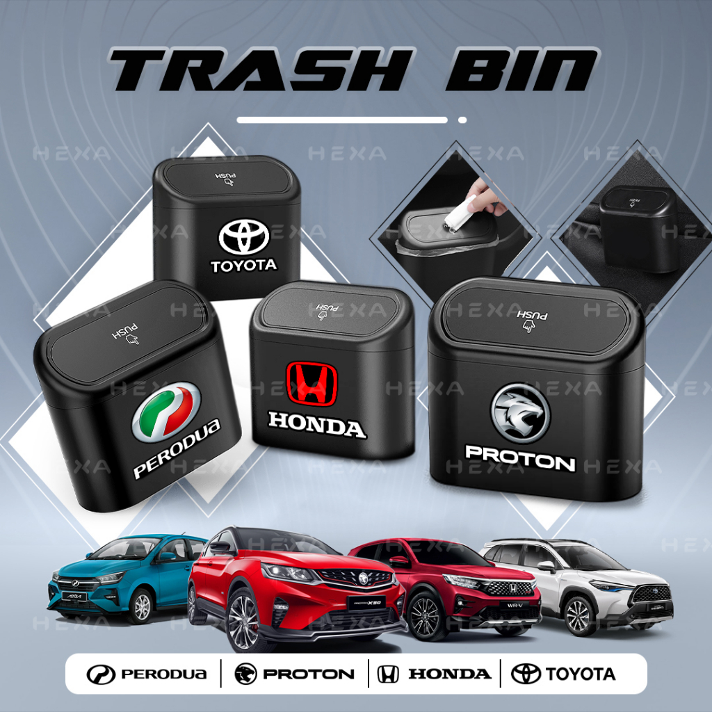 [𝐓𝐫𝐚𝐬𝐡 𝐁𝐢𝐧] Proton Perodua Toyota Honda Storage Box Dust Rubbish Bin ...