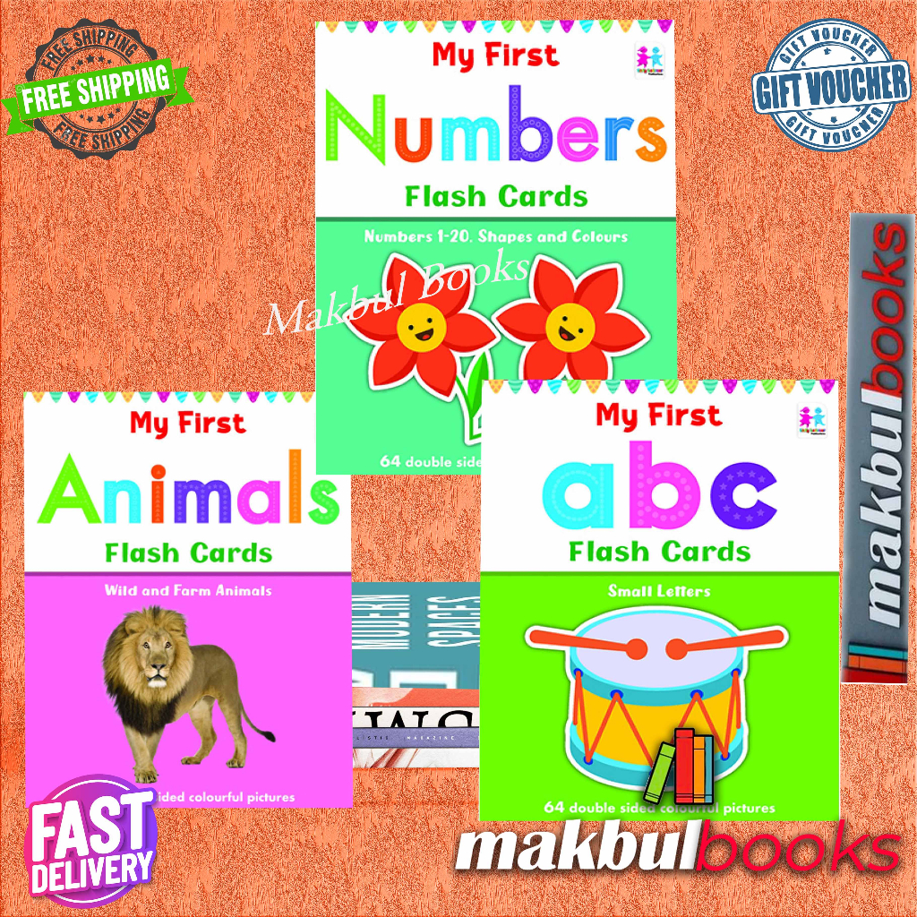 EDUKID: MY FIRST FLASH CARDS ~ 64 DOUBLE SIDED COLOURFUL PICTURES ...