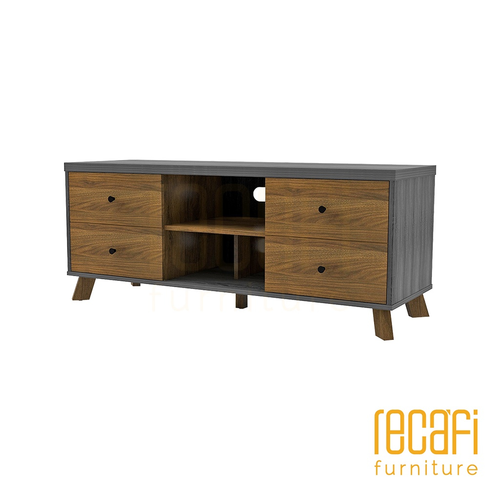 Recafi Furniture 4FT/5FT/6FT Serenity TV Console With 2 Swinging Door ...
