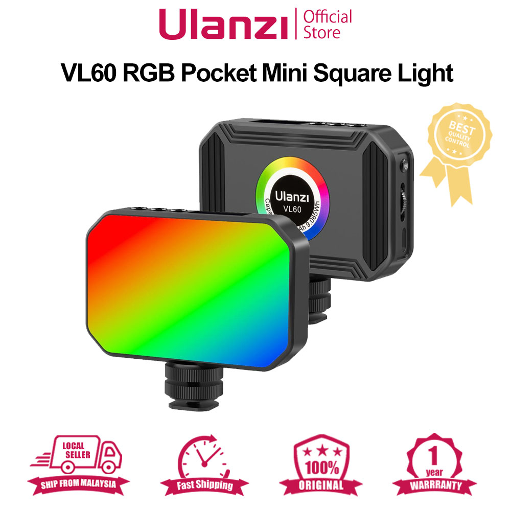 Ulanzi VL60 RGB Portable Pocket Mini Square Light | Shopee Malaysia