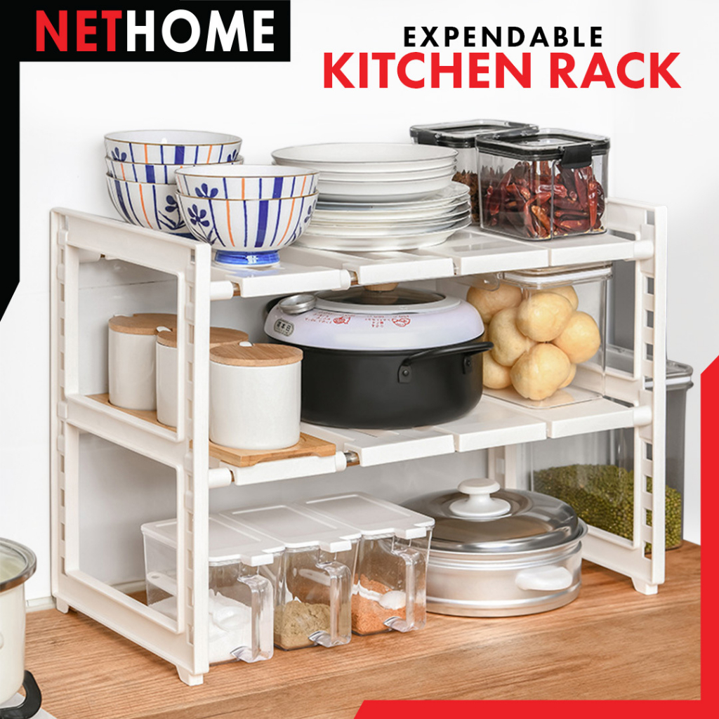 ⚡️NETHOME⚡️Expandable kitchen organizer under sink free Tray / kitchen ...