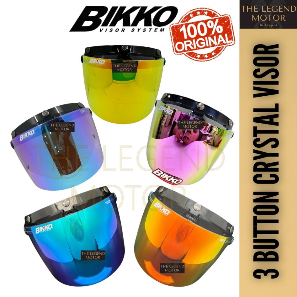 VISOR Bogo Bikko 3 Button 2 Tone Old New Cruiser SGV Clear Tinted Dark ...