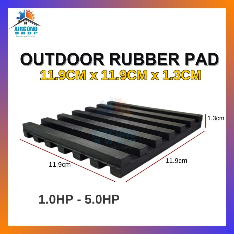 READY STOCK/AIR CONDITIONER OUTDOOR RUBBER PAD 4''x4'' 1.0HP-5.0HP ...