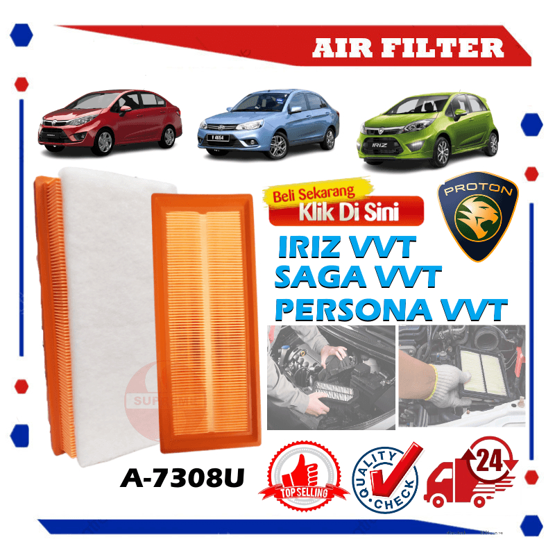 S2U Air Filter Proton Iriz VVT Saga VVT Persona VVT A-7308U Penapis ...