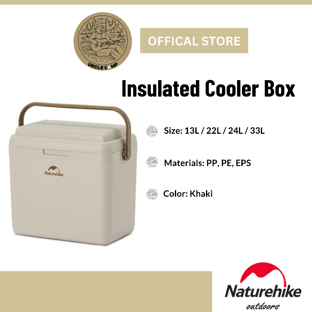 Naturehike Outdoor Antibacterial Insulated Cooler Box Large Capacity Camping Equipment 13L / 22L ...