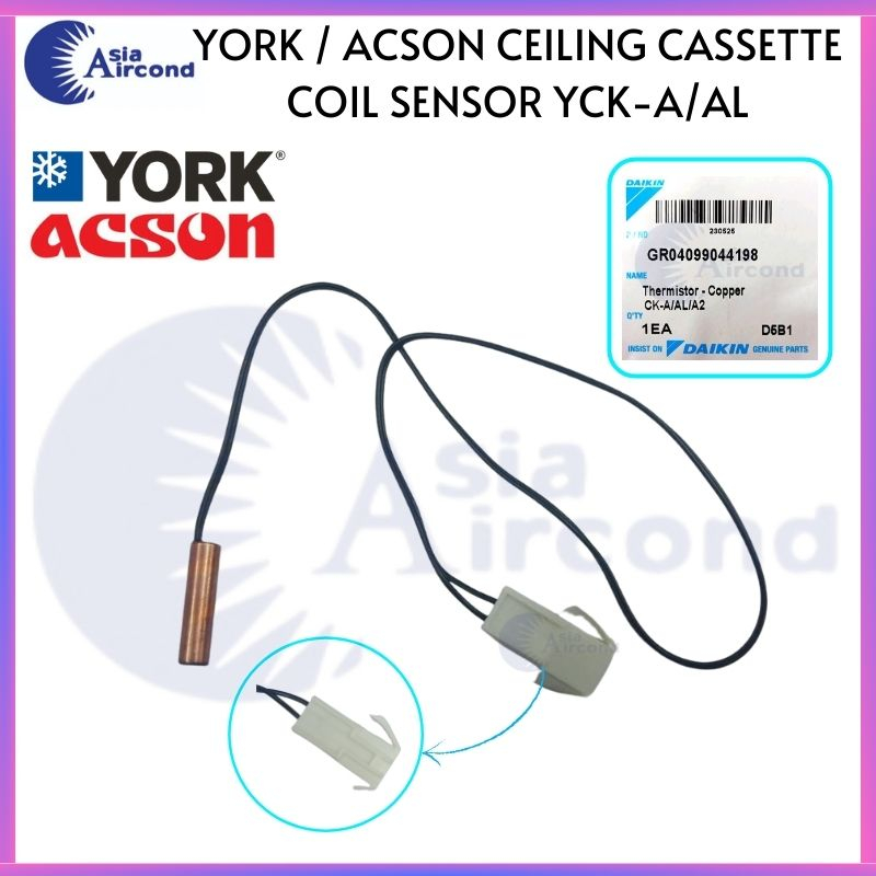 YORK / ACSON CEILING CASSETTE COIL SENSOR YCK-A/AL (GR04099044198 ...