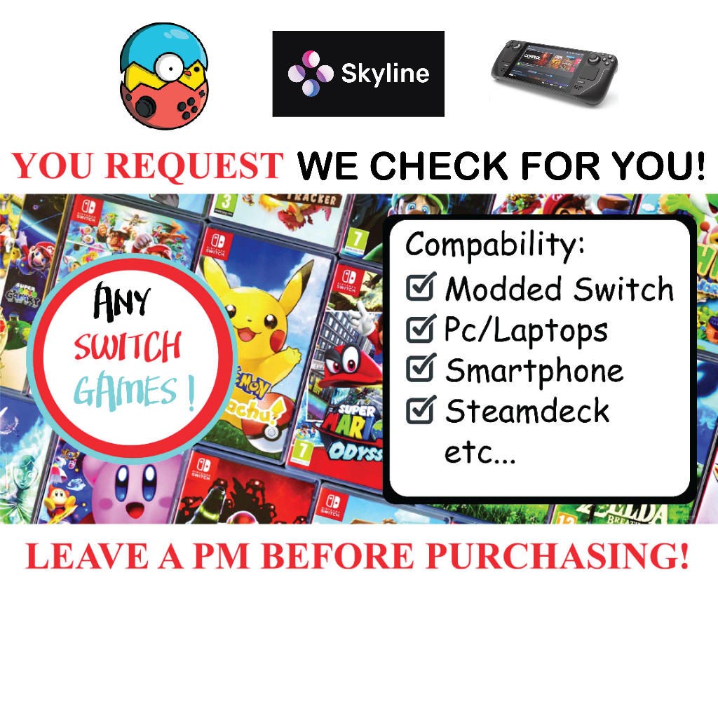 Switch game request for pc/steamdeck/modded switch/egg ns and many more!! | Shopee Malaysia