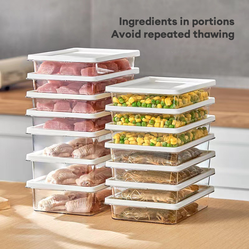 Fridge Organizer Transparent Refrigerator Storage Box Stackable ...