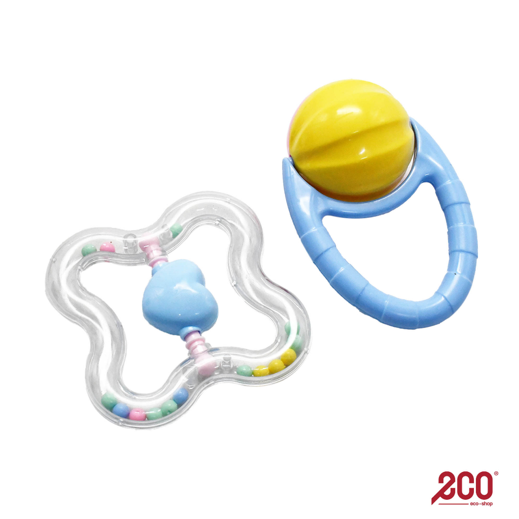 BabyBoo Baby Rattle Toy/Heart Shape and Ball Rattle Toy (2pcs/pack ...