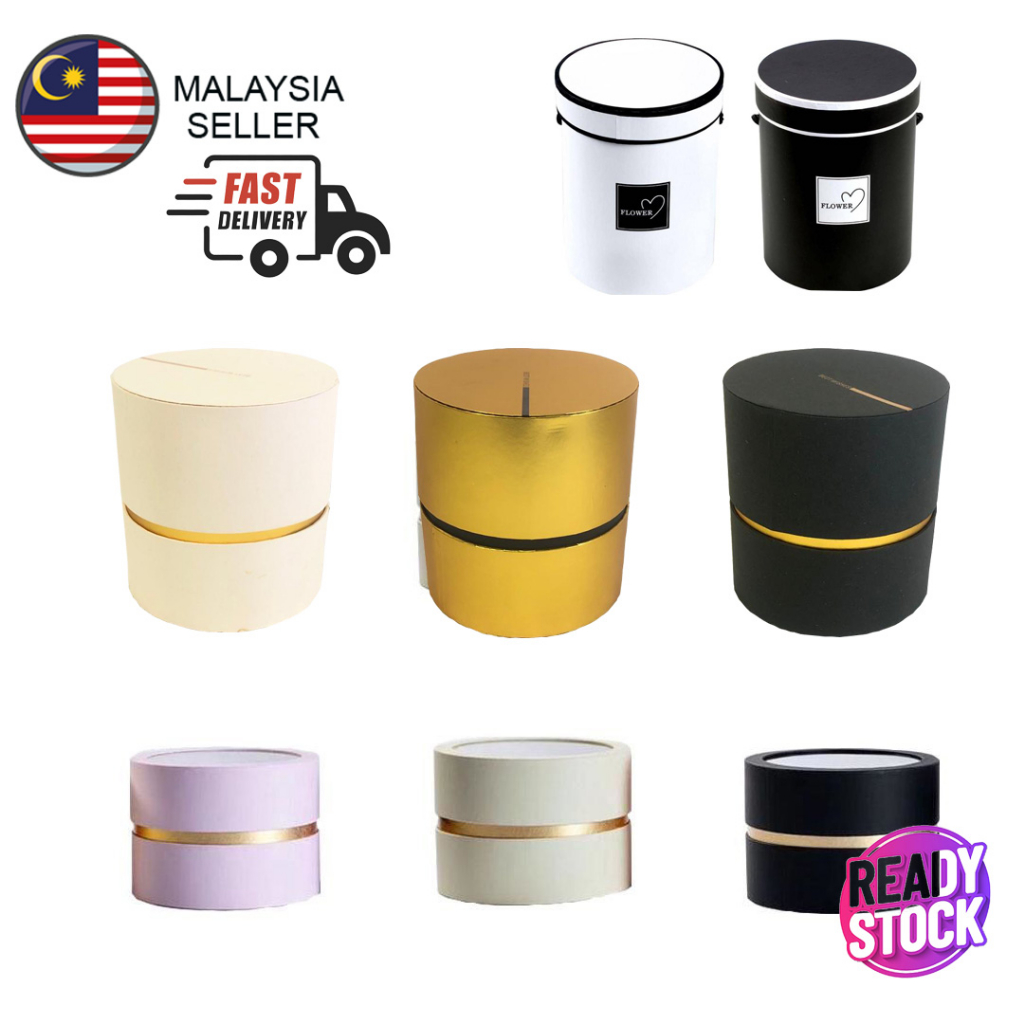 Round Box Gift Box Kotak Bunga Bulat ( READY STOCKS ) | Shopee Malaysia