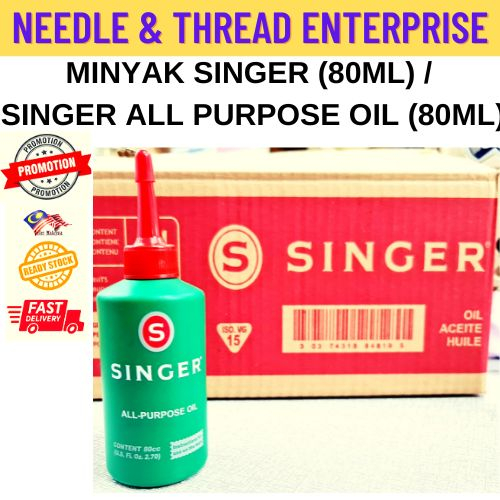 MINYAK SINGER (80ML) / SINGER ALL PURPOSE OIL (80 ML) / MINYAK ...