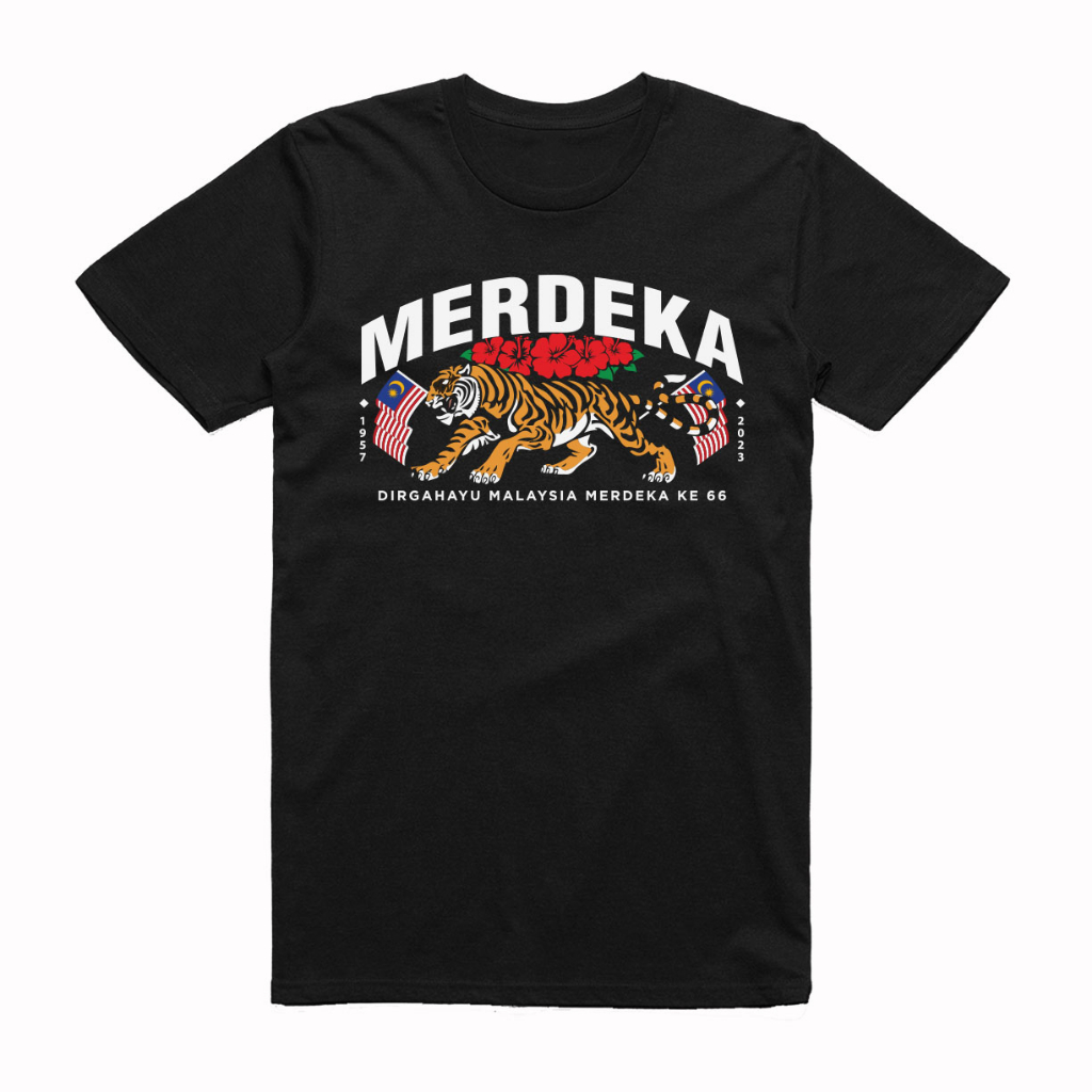 Merdeka ke 66 2023 Harimau Malaya T shirt Roundneck Cotton Baju ...