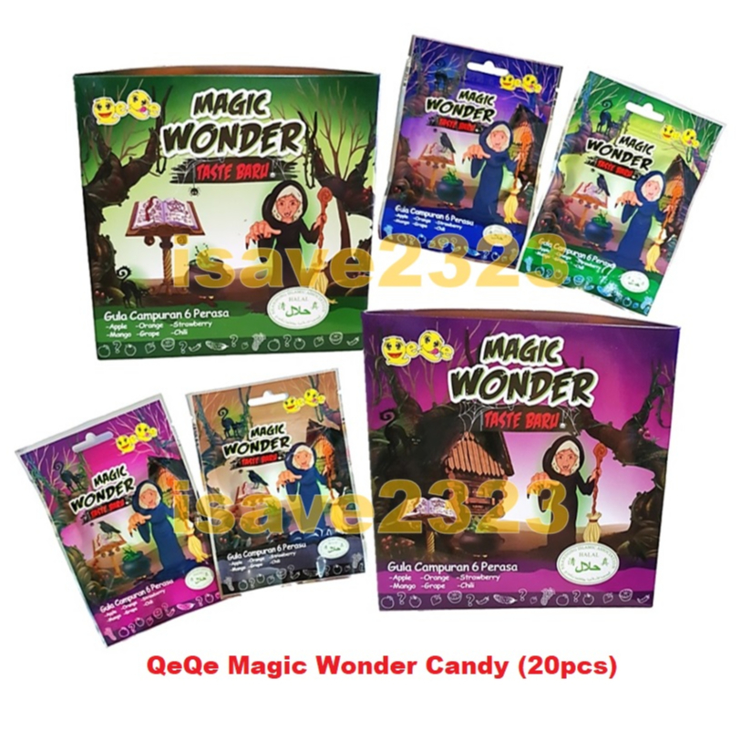 [HALAL] QeQe Magic Wonder Mix Flavours Candy (20pcs) - Apple / Orange / Strawberry / Mango ...