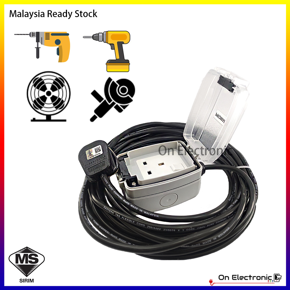 HEAVY DUTY TRAILING EXTENSION SOCKET 3/6/10/15/20 076 TRS cable (pure ...