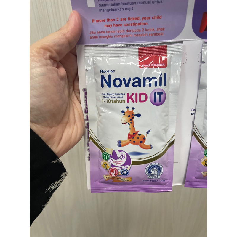 Novamil Kid IT sample pack/ travel pack/1-10 tahun/milk for ...