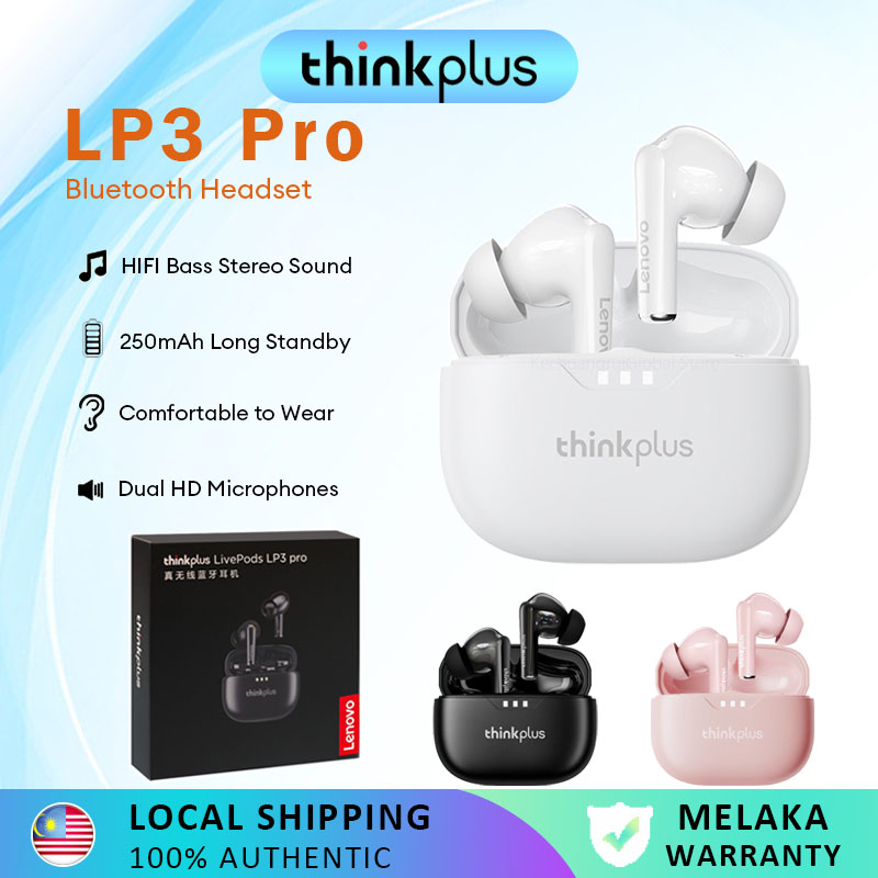 Lenovo LP3 Pro TWS Earphones Wireless Bluetooth 5.2 Earbuds HIFI Sound ...