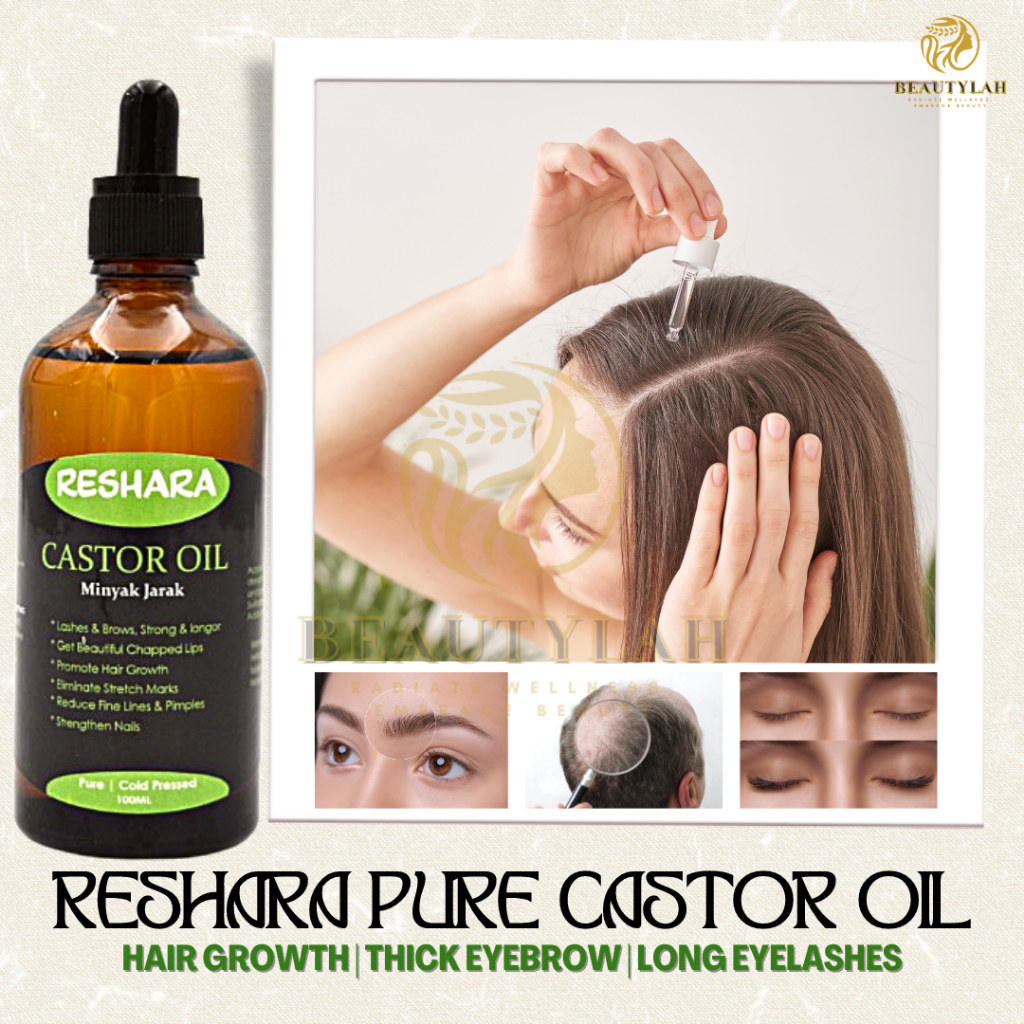 Reshara Castor Oil for Eyelash Eyebrows and Hair Growth Pure Cold ...
