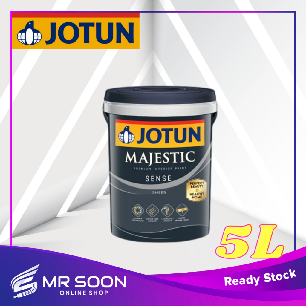 JOTUN Majestic Sense 5L /Cat Dalam Kilat /Cat Getah /Cat Rumah /Indoor ...