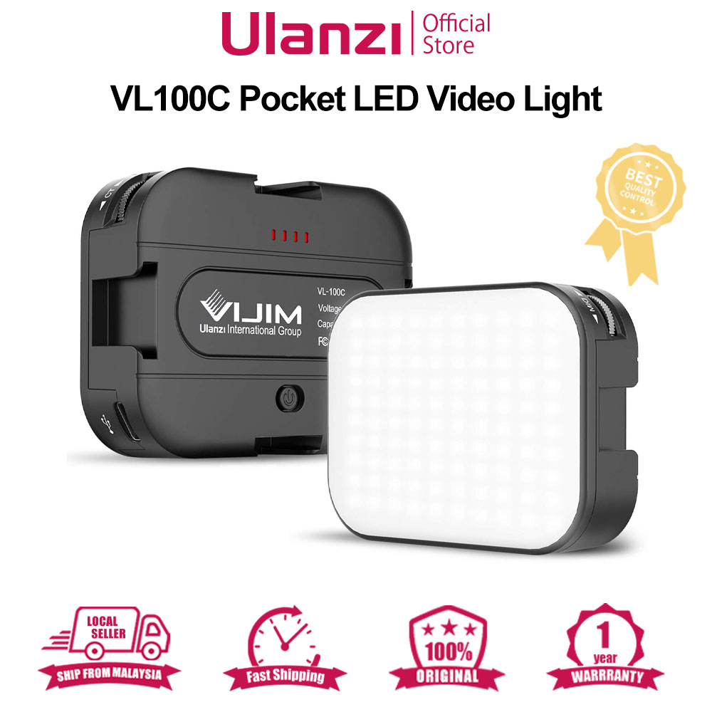 Ulanzi VL100C Pocket On Camera LED Video Light VL100 | Shopee Malaysia