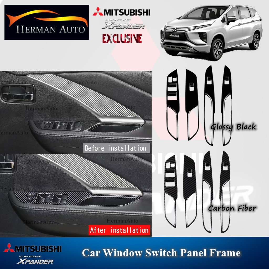 HermanAuto Mitsubishi Xpander Car Window Switch Panel Frame Cover ...