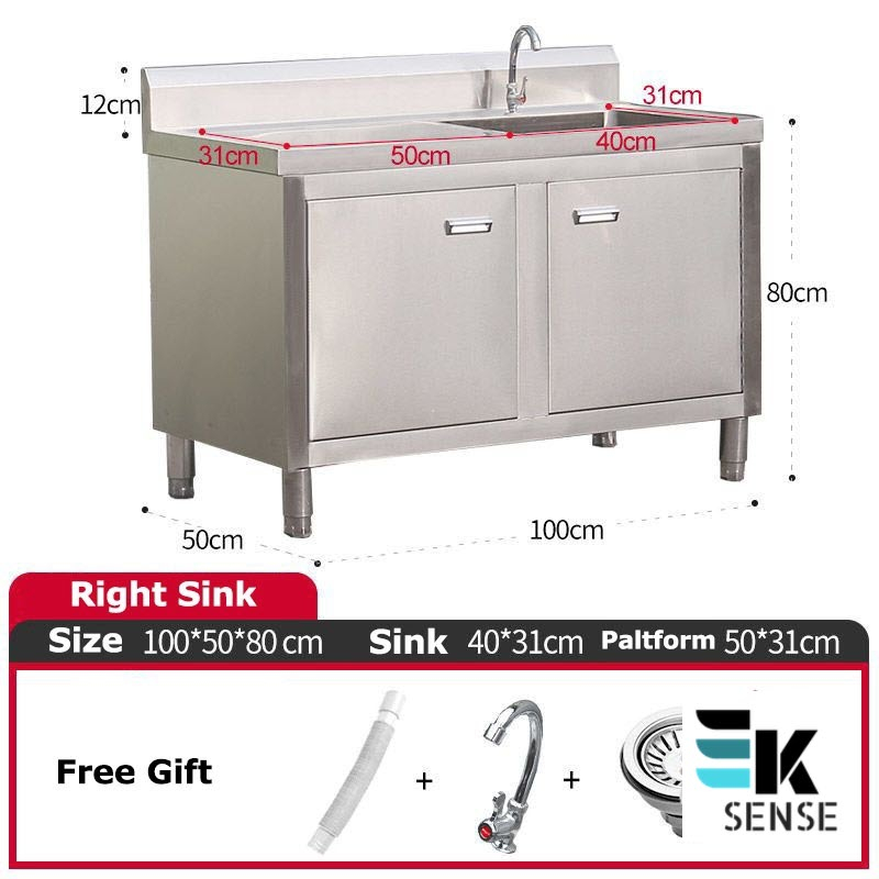Commercial Stainless Steel Large Sink Kitchen Cabinet Wash Basins ...