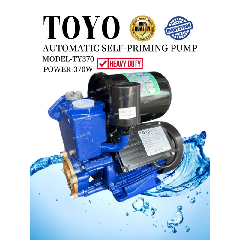 TOYO AUTOMATIC SELF PRIMING PUMP TY370 (370W)pump air automatic pump ...